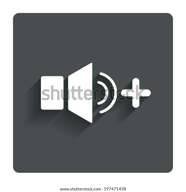 Speaker Volume Louder Sign Icon Sound Stock Vector (Royalty Free ...