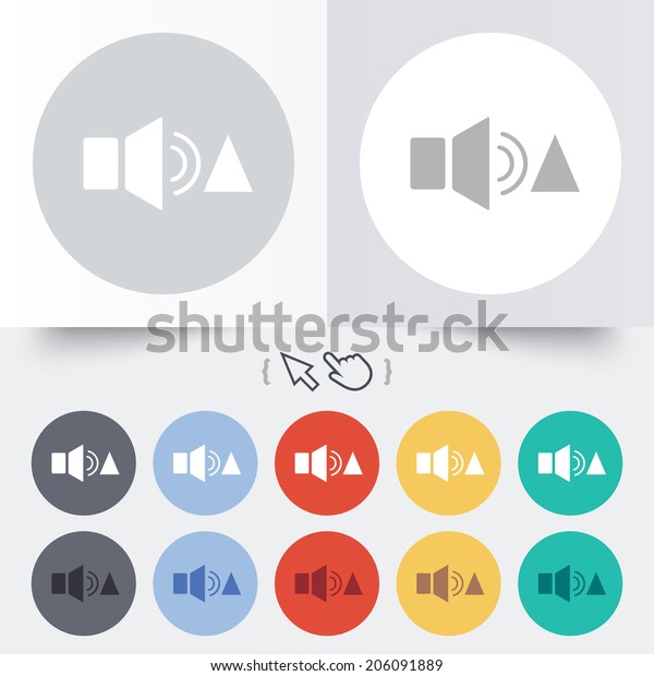 Speaker Volume Louder Sign Icon Sound Stock Vector (Royalty Free ...