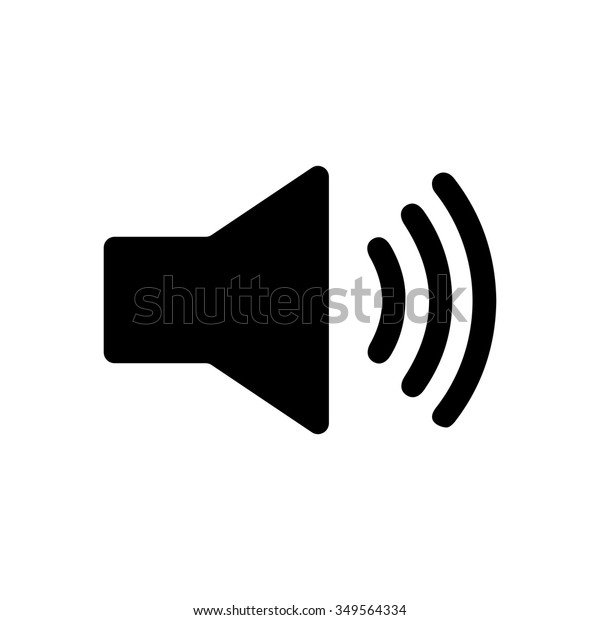 Speaker Volume Sign Icon Sound Symbol Stock Vector (Royalty Free) 349564334