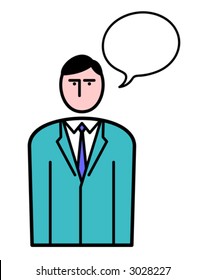 Speaking Man Vector Illustration Stock Vector (Royalty Free) 3028227 ...