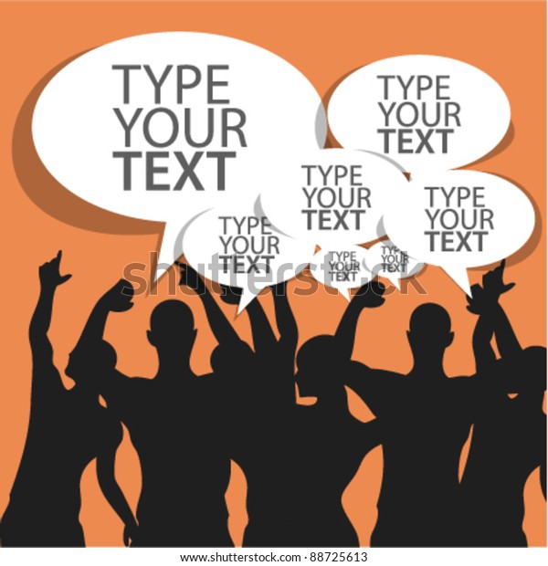 Speaking People Stock Vector (Royalty Free) 88725613