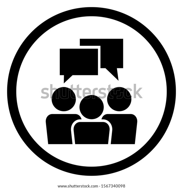 Speaking People Vector Icon Talk Sign Stock Vector (Royalty Free ...