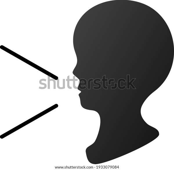 Speaking Person Profile Isolated Vector Illustration Stock Vector ...