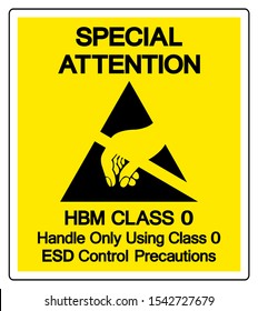 Attention Esd Control Area Symbol Sign Stock Vector (Royalty Free ...