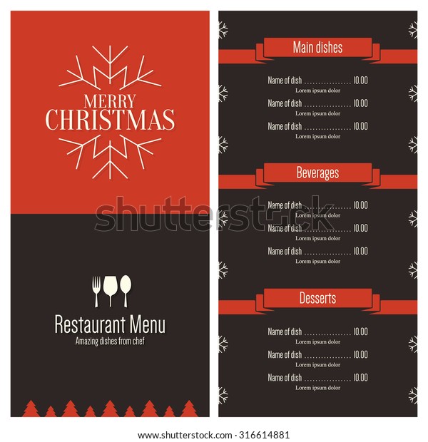 Special Christmas Festive Menu Design Stock Vector (Royalty Free ...