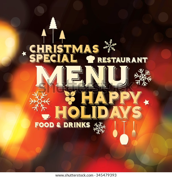 Special Christmas Festive Menu Design: เวกเตอร์สต็อก (ปลอดค่าลิขสิทธิ์ ...