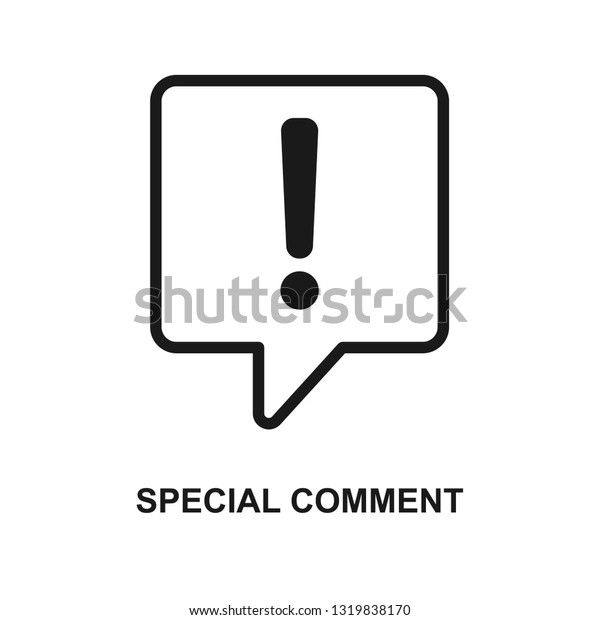 Special Comment Icon Stroke Outline Style Stock Vector (Royalty Free ...