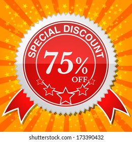 Special Discount 75 Off Stock Vector Royalty Free 173390432