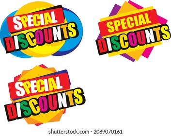 Special Discounts Tags Vector Design Stock Vector (Royalty Free ...