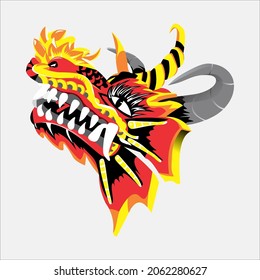 Special Dragon Head Vector Plain Background Stock Vector (Royalty Free ...