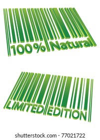 Special Edition 100 Natural Barcodes Isolated Stock Vector (Royalty ...