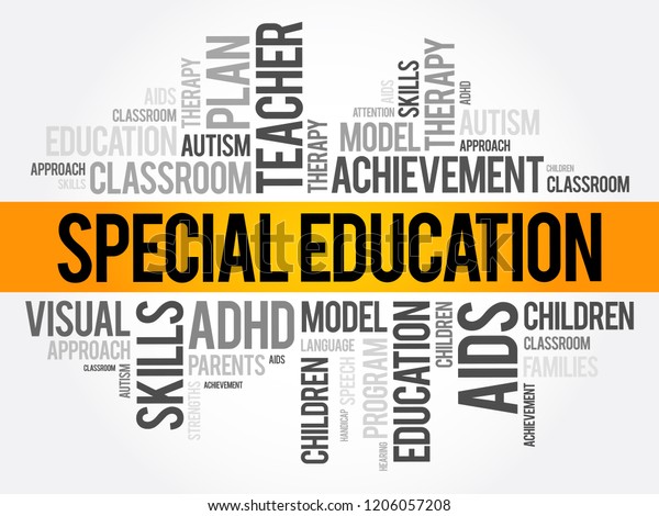 Special Education Word Cloud Collage Education: vector de stock (libre ...