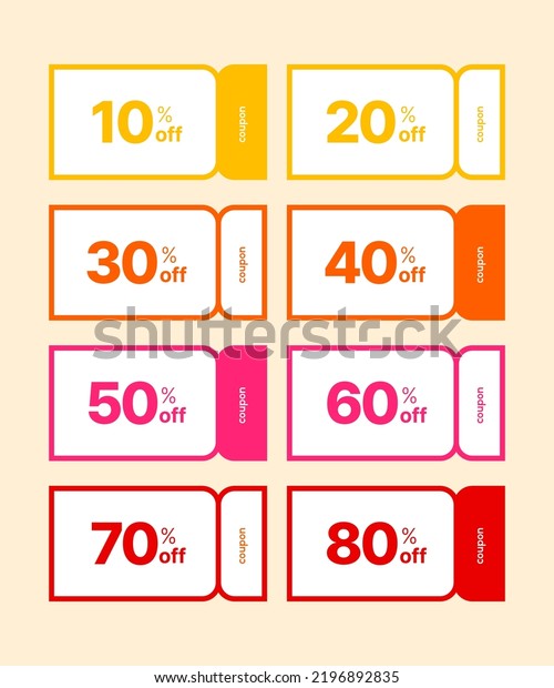 Special Event Discount Coupon Vector Collection Stock Vector (Royalty ...