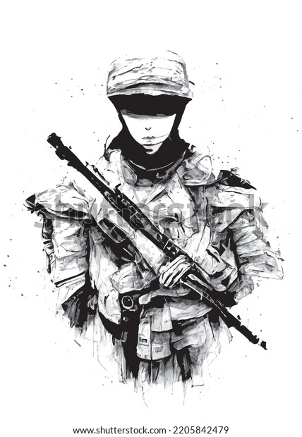 Special Force Navy Seal Soldier Carrying Stock Vector (Royalty Free ...
