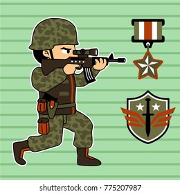 Special Forces Cartoon Vector Illustration Stock Vector (Royalty Free ...