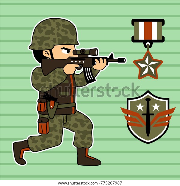 Special Forces Cartoon Vector Illustration Stock Vector (Royalty Free ...