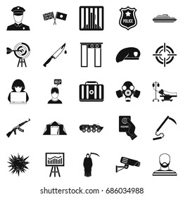 Special Forces Icons Set Simple Set Stock Vector (Royalty Free ...