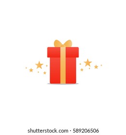Special Gift Red Box Yellow Ribbon Stock Vector (Royalty Free ...