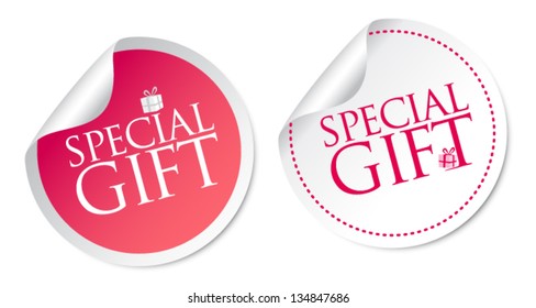 Special Gift Stickers Stock Vector (Royalty Free) 124406080 | Shutterstock