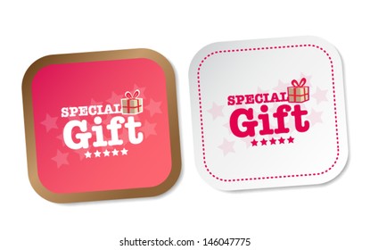Special Gift Stickers Stock Vector (Royalty Free) 146047775 | Shutterstock