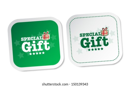 Special Gift Stickers Stock Vector (Royalty Free) 168239297 | Shutterstock