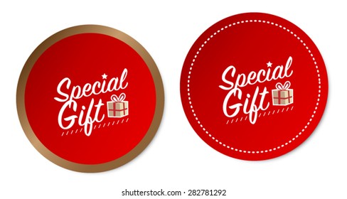 Special Gift Stickers Stock Vector (Royalty Free) 282781292 | Shutterstock