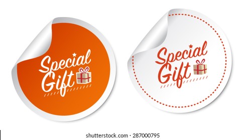 Special Gift Stickers Stock Vector (Royalty Free) 266566631