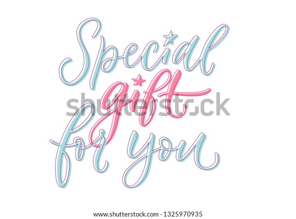 Special Gift You Vector Hand Drawn Stock Vector (Royalty Free) 1325970935
