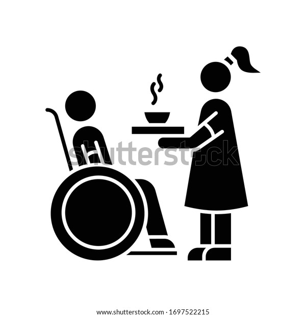 Special Needs Black Glyph Icon Social Stock Vector (Royalty Free ...