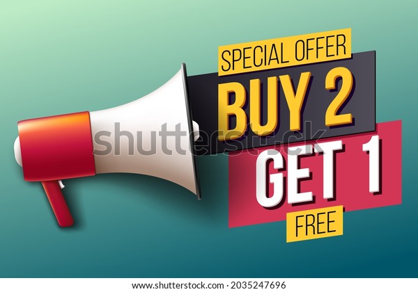 Special Offer Buy 2 Get 1 Stock Vector (Royalty Free) 2035247696