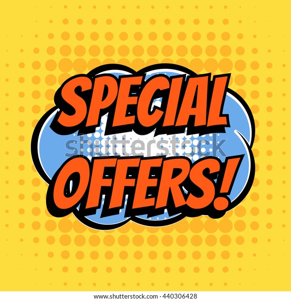 Special Offer Comic Book Bubble Text Stock Vector (Royalty Free ...