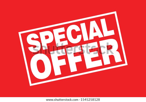 Special Offer Display Board Red Background Stock Vector (Royalty Free ...
