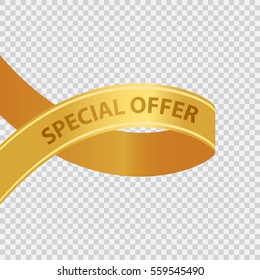 Special Offer Golden Loop Ribbon Vector Stock Vector (Royalty Free ...