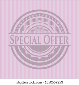 Special Offer Pink Emblem Retro Stock Vector (Royalty Free) 1350559253
