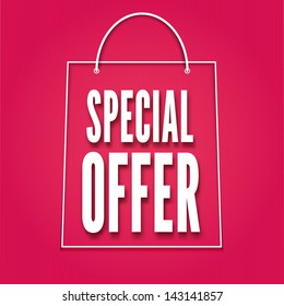Special Offer Poster Bag Vector Illustration Stock Vector (Royalty Free ...
