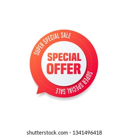 Special Offer Round Shopping Label Stock Vector (Royalty Free) 1341496418