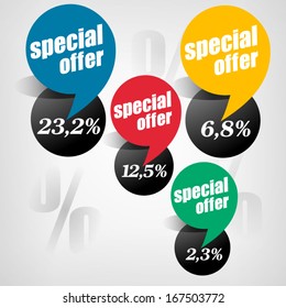 Special Offer Sticker Stock Vector (Royalty Free) 167503772 | Shutterstock