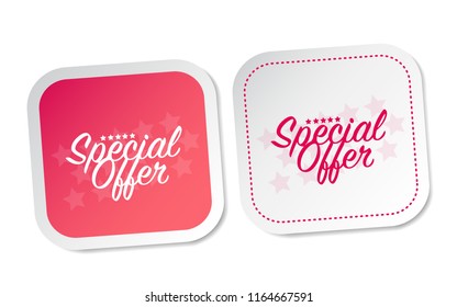 Autocollants d'offre spéciale : image vectorielle de stock (libre de ...