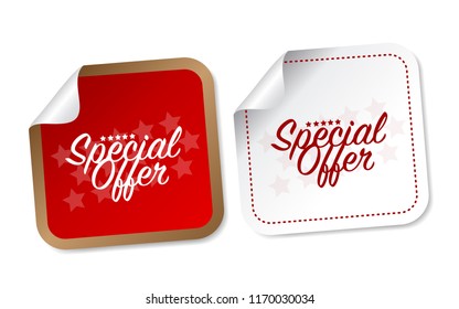 Special Offer Stickers Stock Vector (Royalty Free) 1170030034 ...