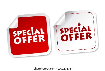 Special Offer Stickers Stock Vector (Royalty Free) 120113833 | Shutterstock