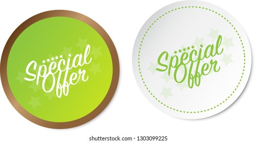Special Offer Stickers Stock Vector (Royalty Free) 1303099225 ...