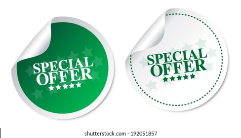 Special Offer Stickers Stock Vector (Royalty Free) 192051857 | Shutterstock