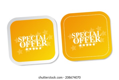 Special Offer Stickers Stock Vector (Royalty Free) 208674070 | Shutterstock