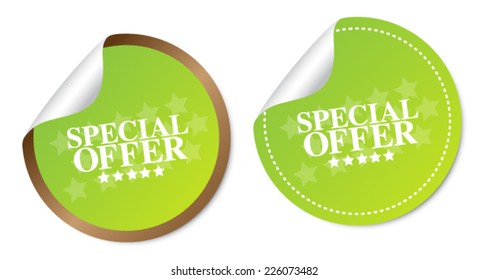 Special Offer Stickers Stock Vector (Royalty Free) 226073482 | Shutterstock