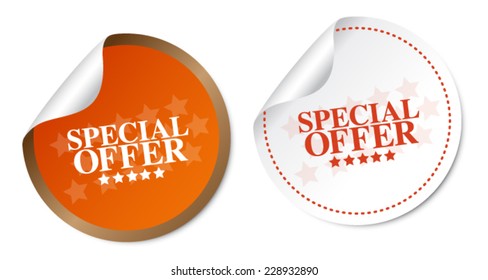 Special Offer Stickers Stock Vector (Royalty Free) 228932890 | Shutterstock