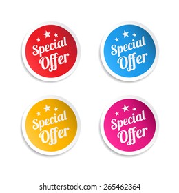 Special Offer Stickers Stock Vector (Royalty Free) 266474672 | Shutterstock