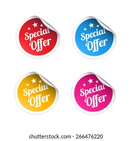 Special Offer Stickers Stock Vector (Royalty Free) 266476220 | Shutterstock