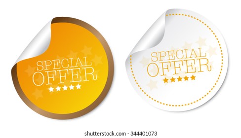 Special Offer Stickers Stock Vector (Royalty Free) 344401073 | Shutterstock