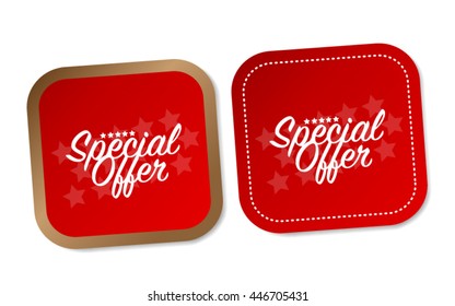 Special Offer Stickers Stock Vector (Royalty Free) 435393064