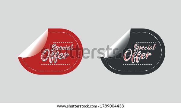 Special Offer Stickers Vector Isolated On: เวกเตอร์สต็อก (ปลอดค่า ...